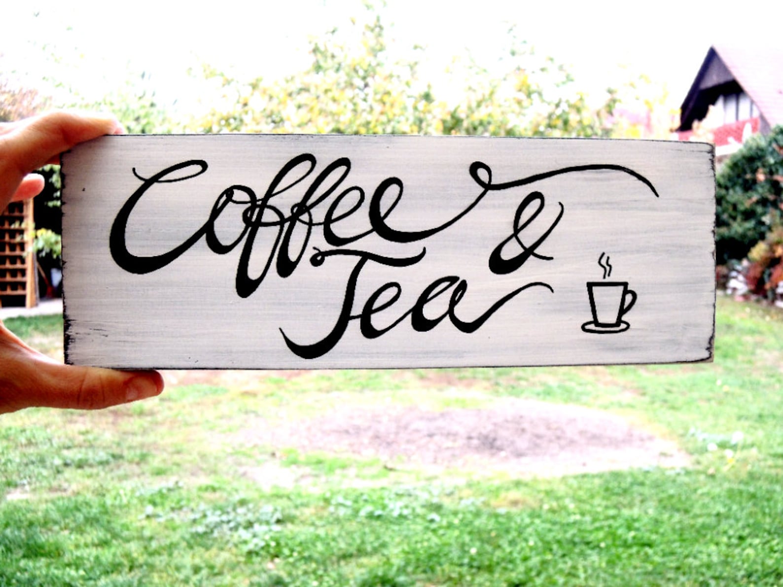 Coffee and Tea Sign Coffee Signs Tea Signs Kitchen Wall - Etsy