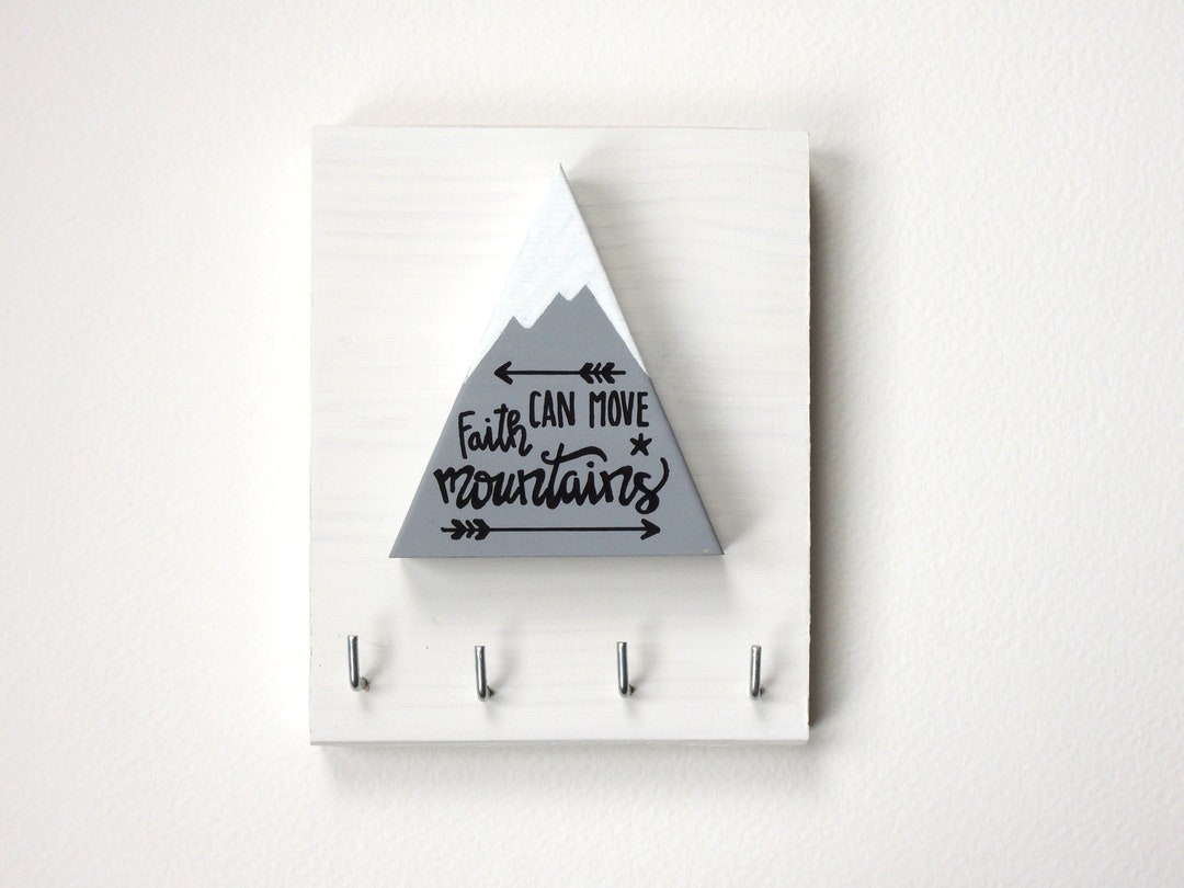 Bible Verse Wall Art, Wood Signs Sayings, Faith Can Move Mountains ...