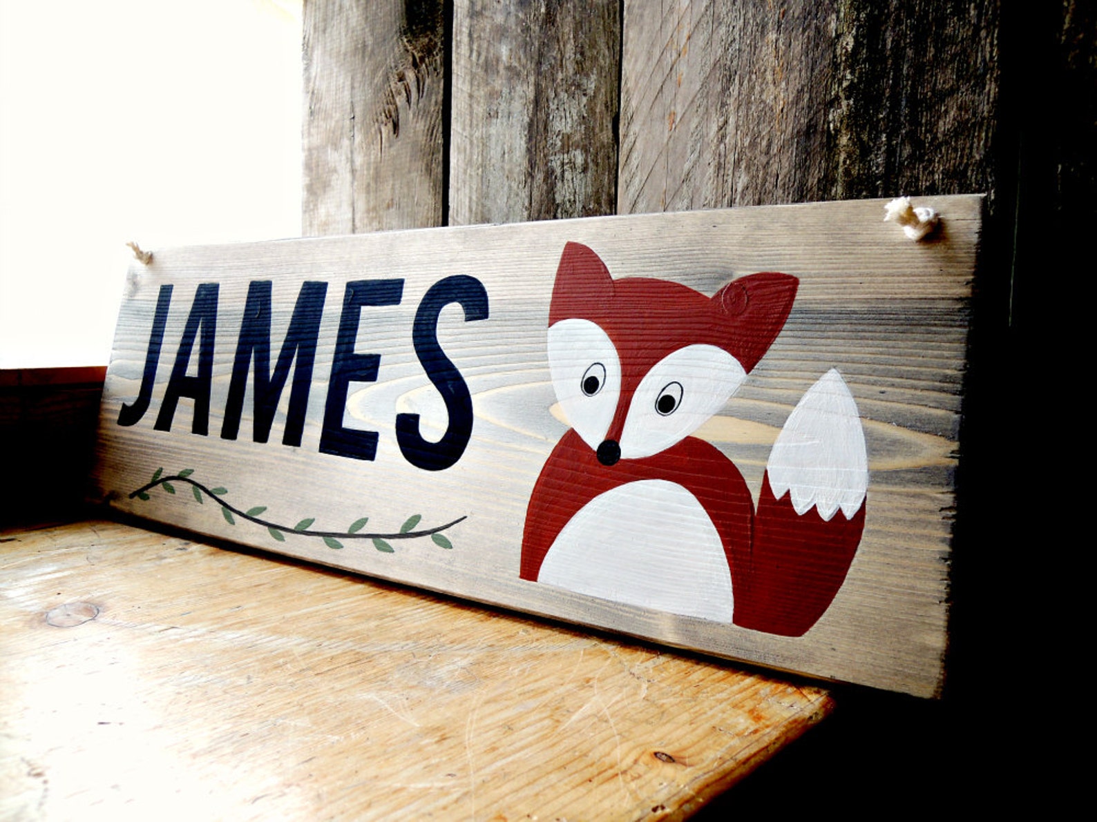 Custom Made Wood Signs, Clever Little Fox, Woodland Nursery Decor, Baby ...