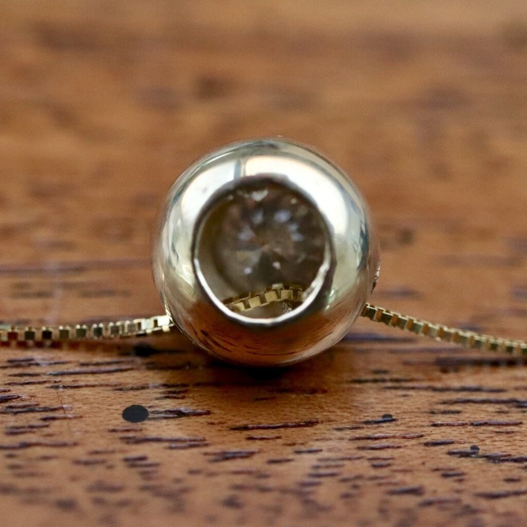 Globe 14k Gold and Diamond Necklace - Etsy