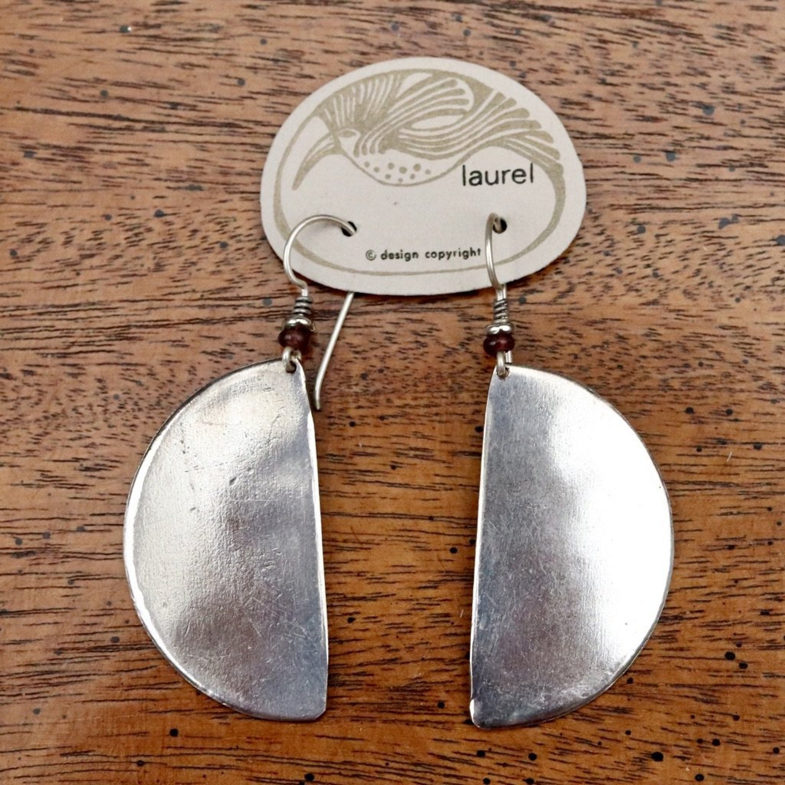 Vintage Laurel Burch Half-circle Silver-plate Earrings - Etsy
