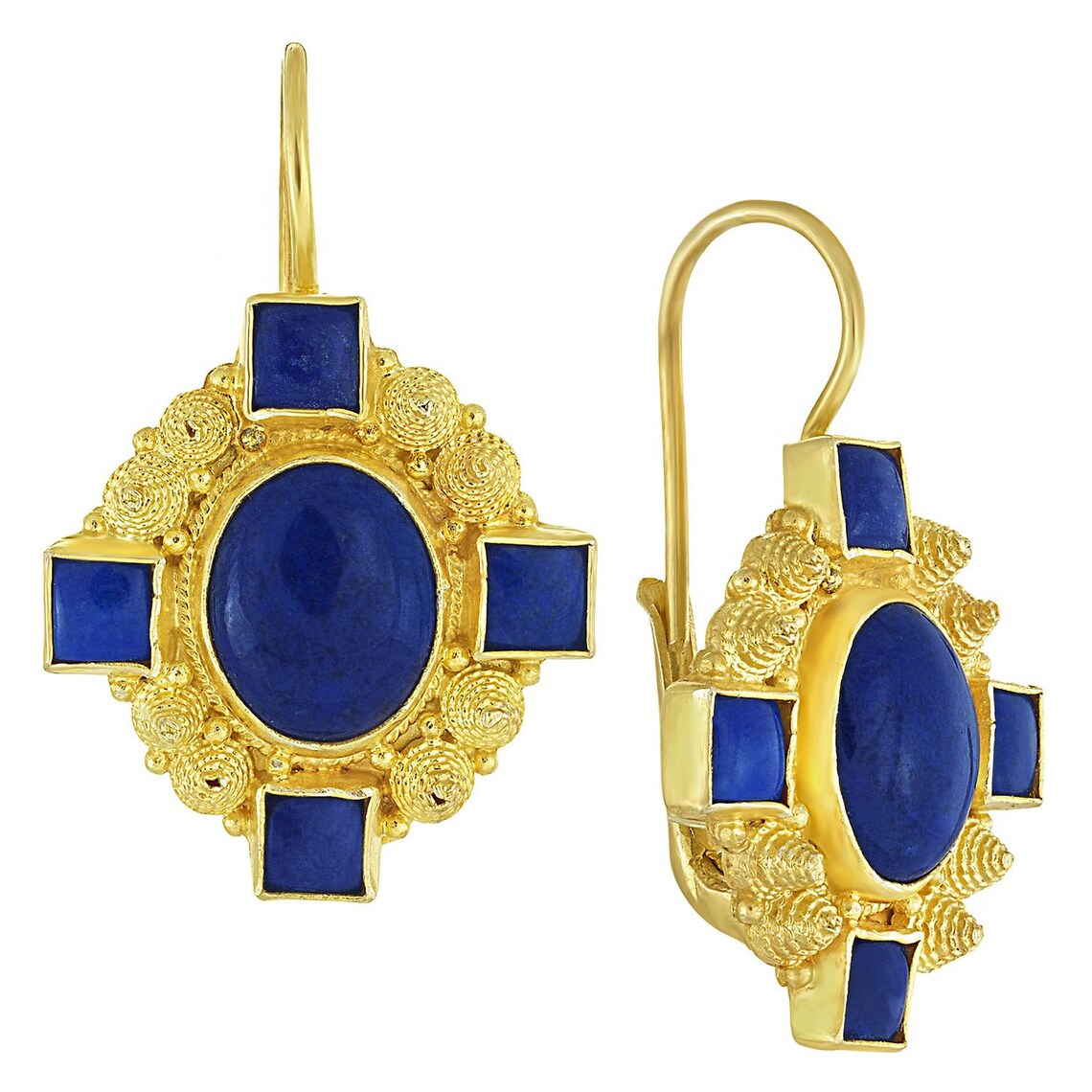 Queen Bess Lapis Lazuli Earrings - Etsy