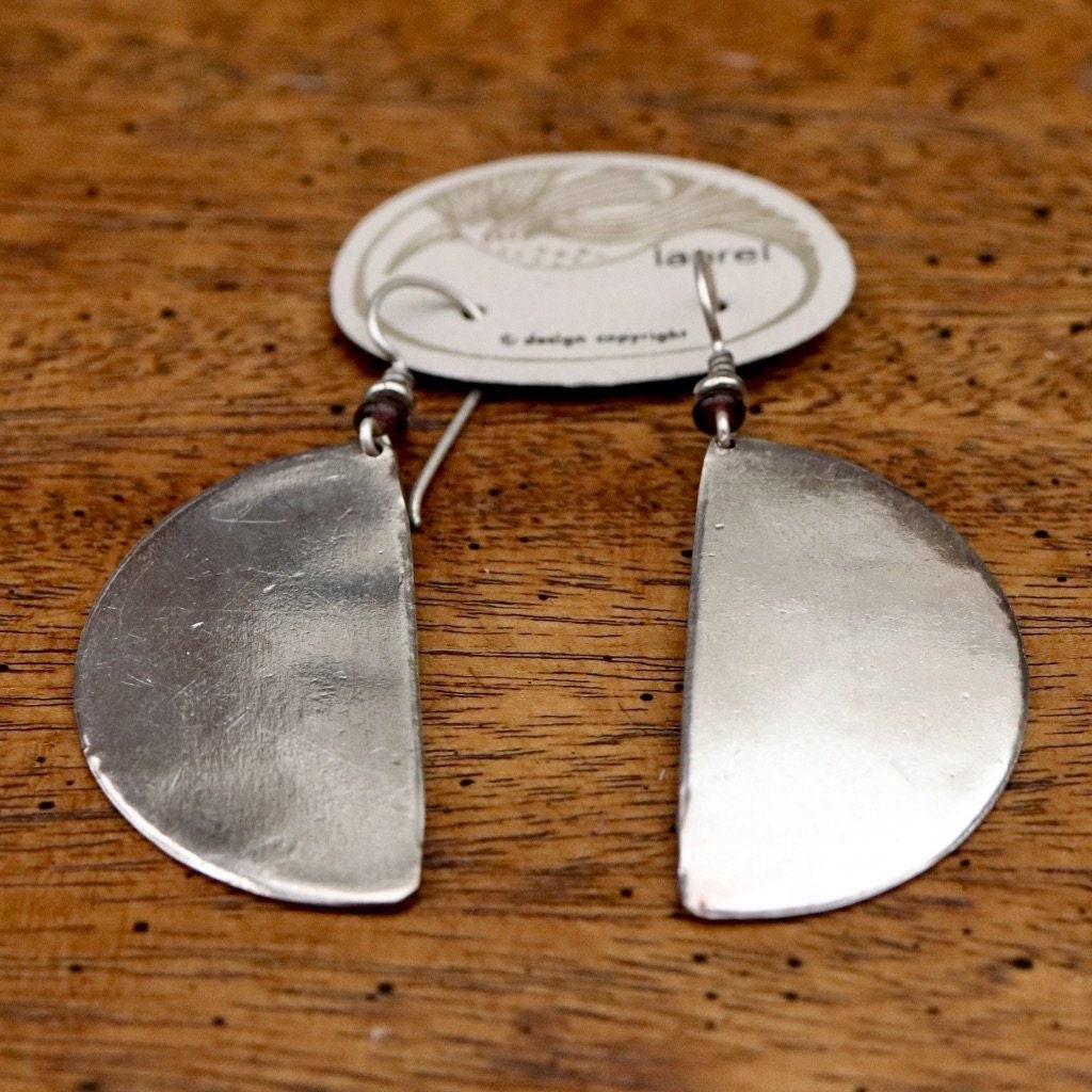 Vintage Laurel Burch Half-circle Silver-plate Earrings - Etsy