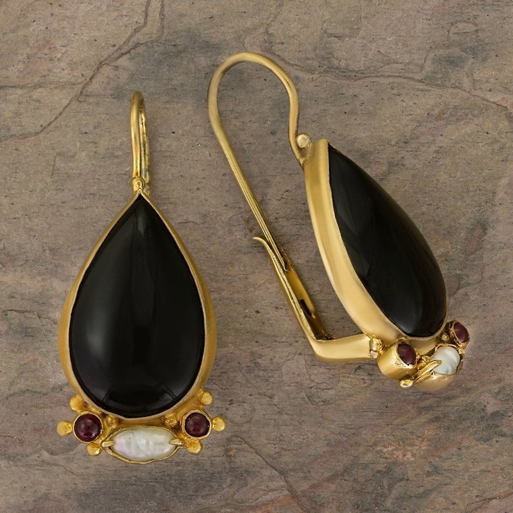 Queen of Spades Onyx Earrings - Etsy