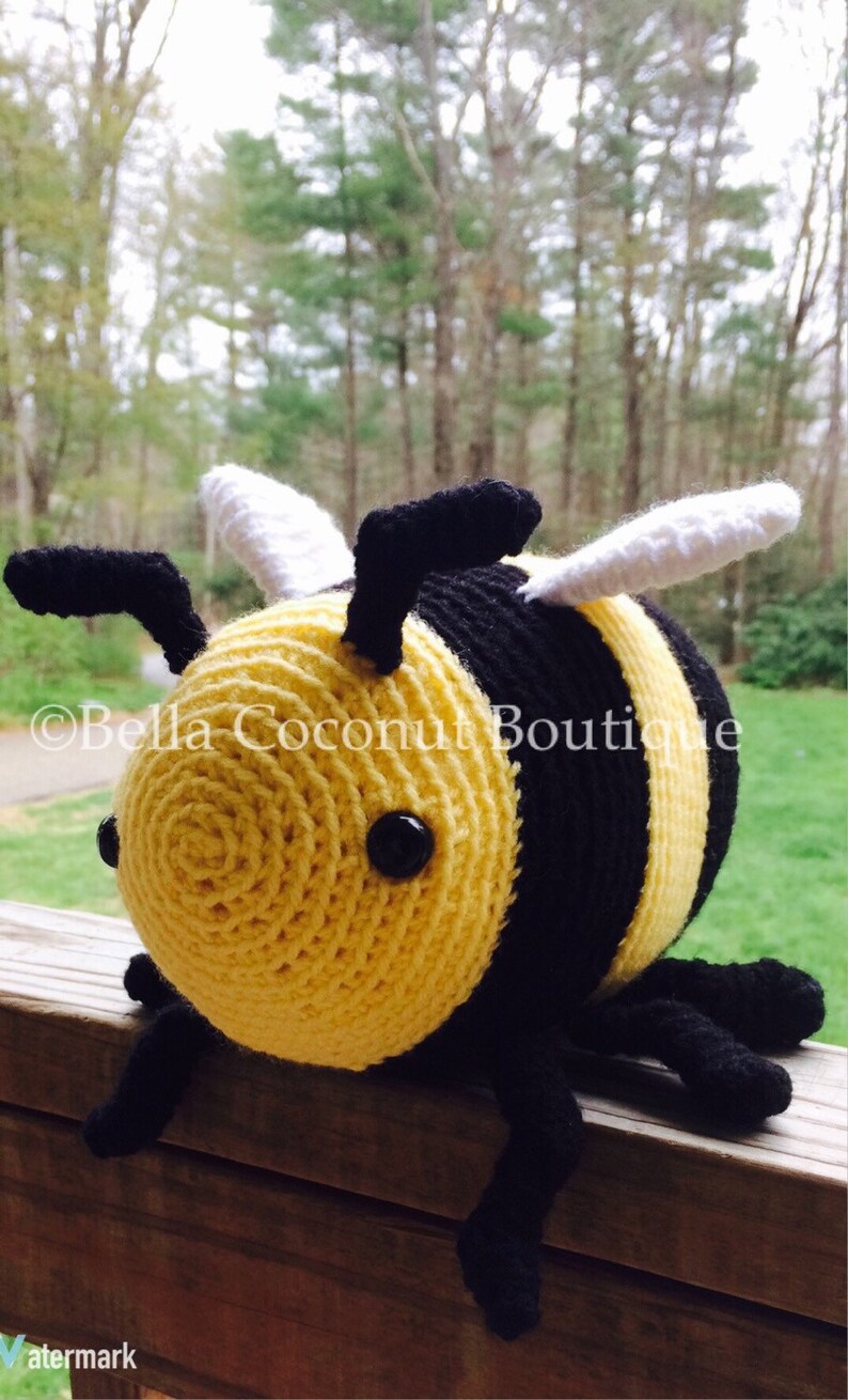 Large Bumblebee Honey Bee Crochet Bee Stuffed Bee Bee | Etsy