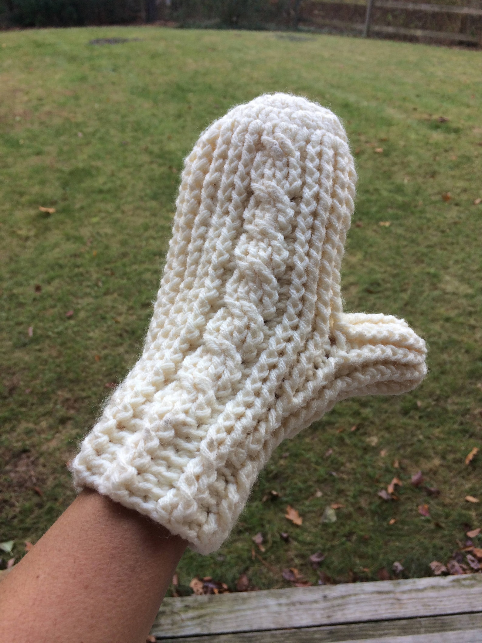 Crochet Pattern Cabled Mitten, PATTERN ONLY, Cable Winter Mitten ...