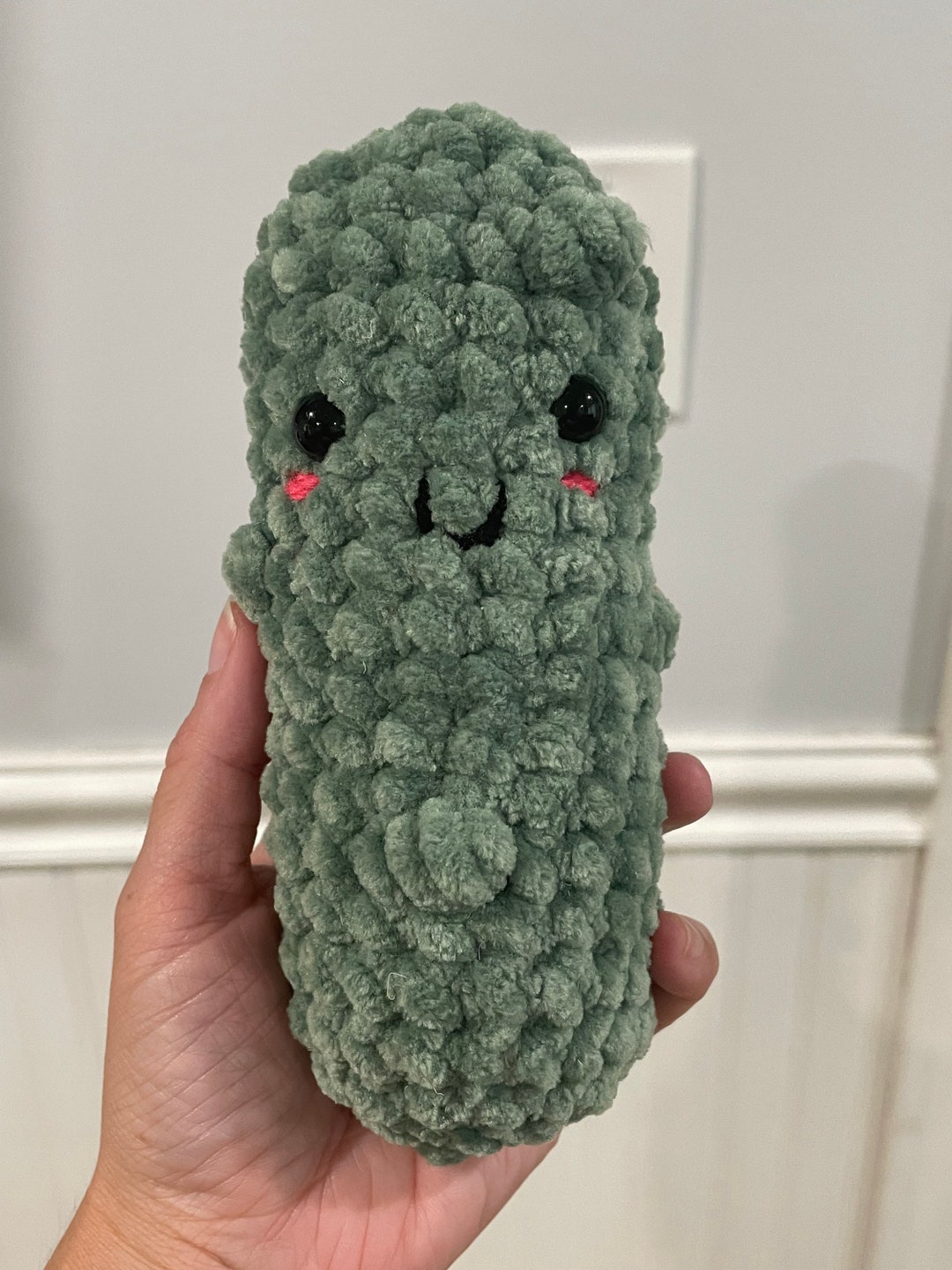 Crochet Stuffed Pickle, Kawaii Plush Pickle, Stuffed Animals, Plushie ...