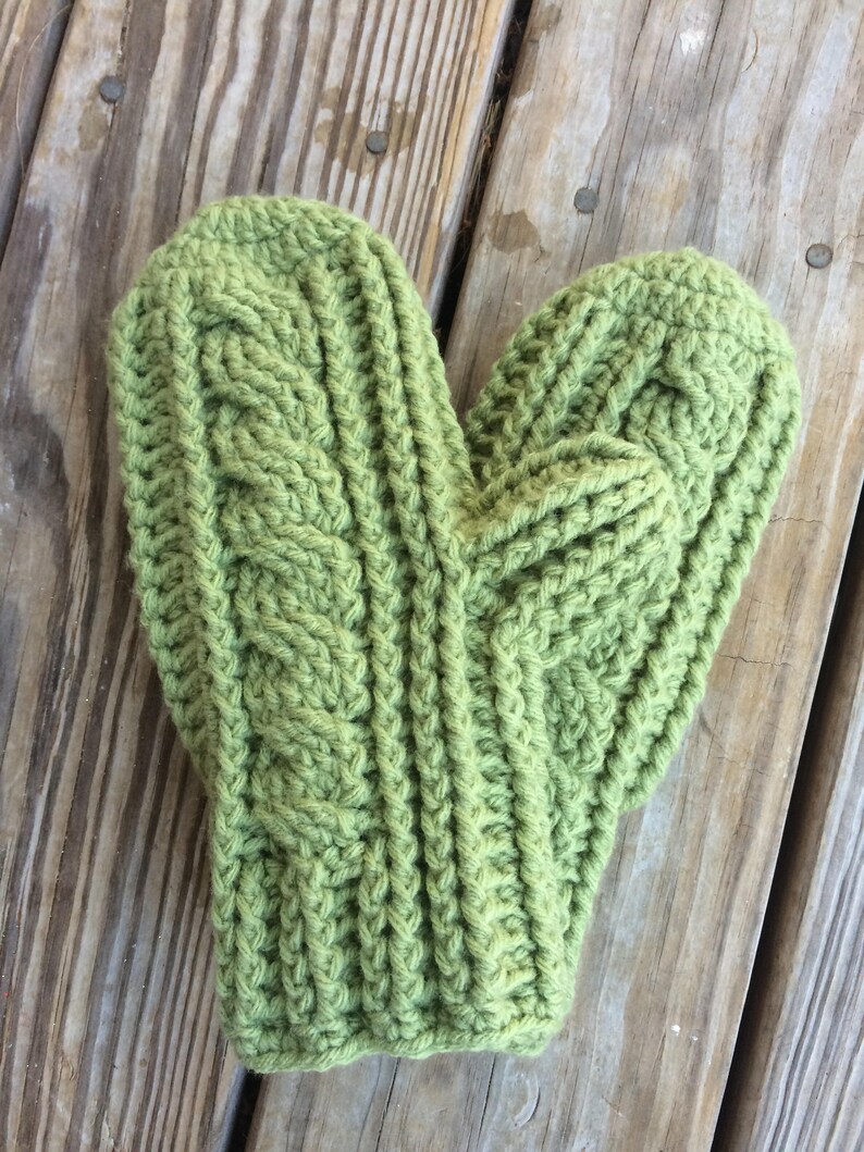 Crochet Pattern Cabled Mitten PATTERN ONLY Cable Winter | Etsy