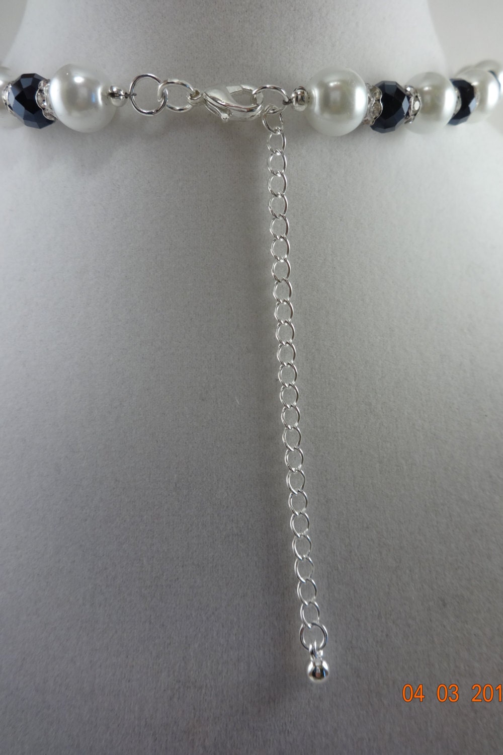 Pearl/crystal Single Strand Necklace, Bracelet and Earring Set - Etsy