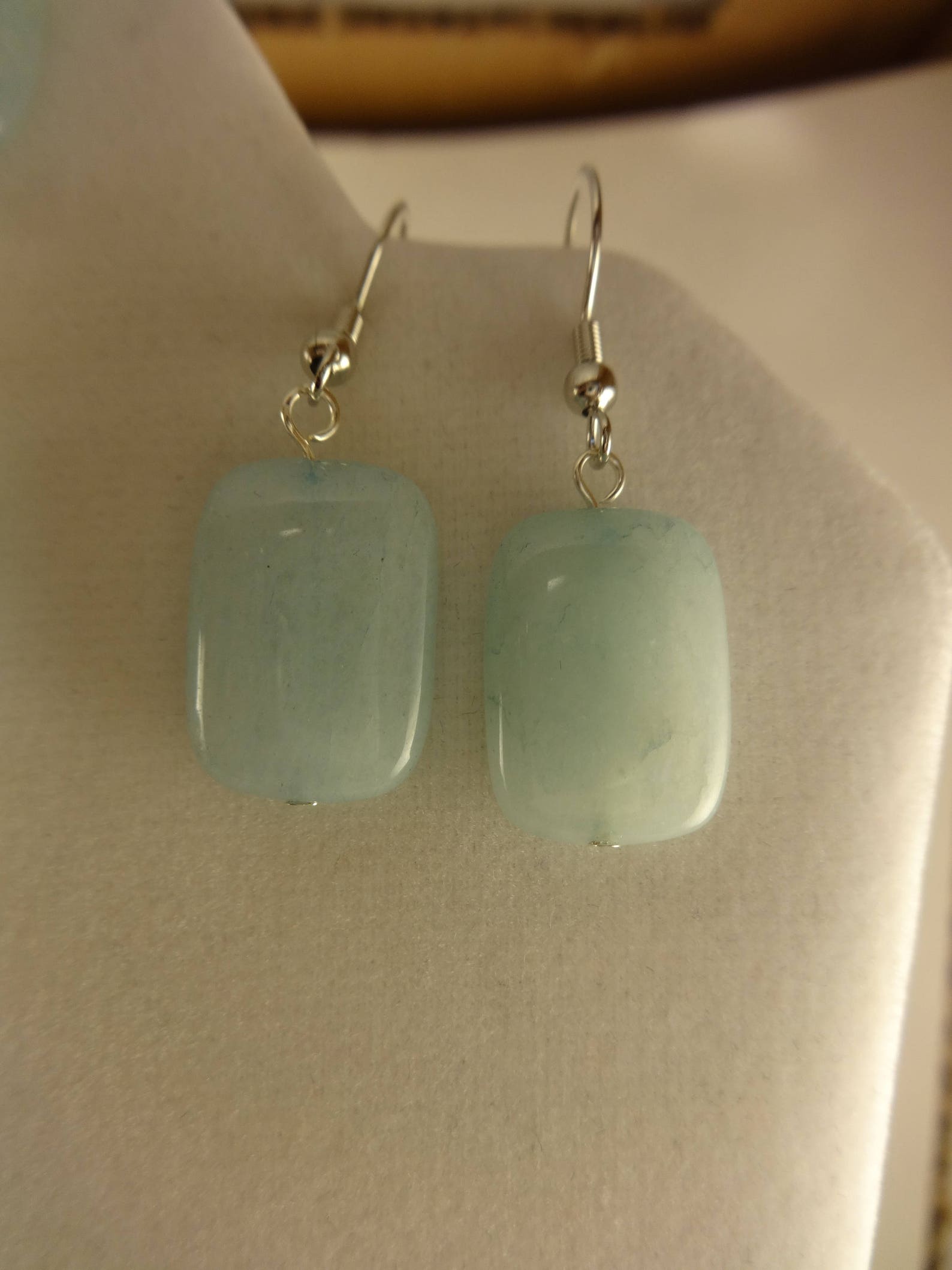 Single Strand Green Glass/freshwater Pearl Necklace and Earring Set ...