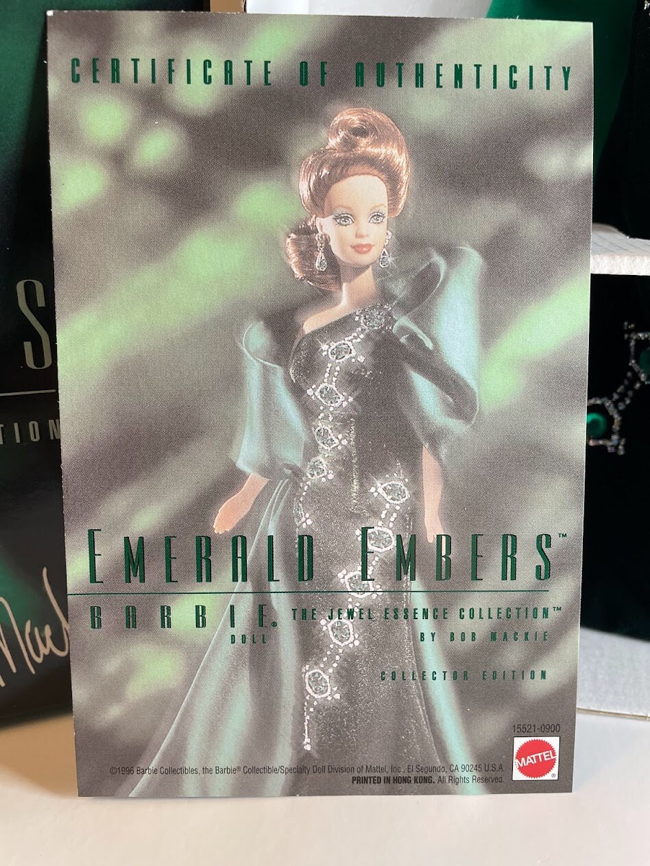 1996 Collectors Edition Emerald Embers Barbie (#15521) - the Jewel ...