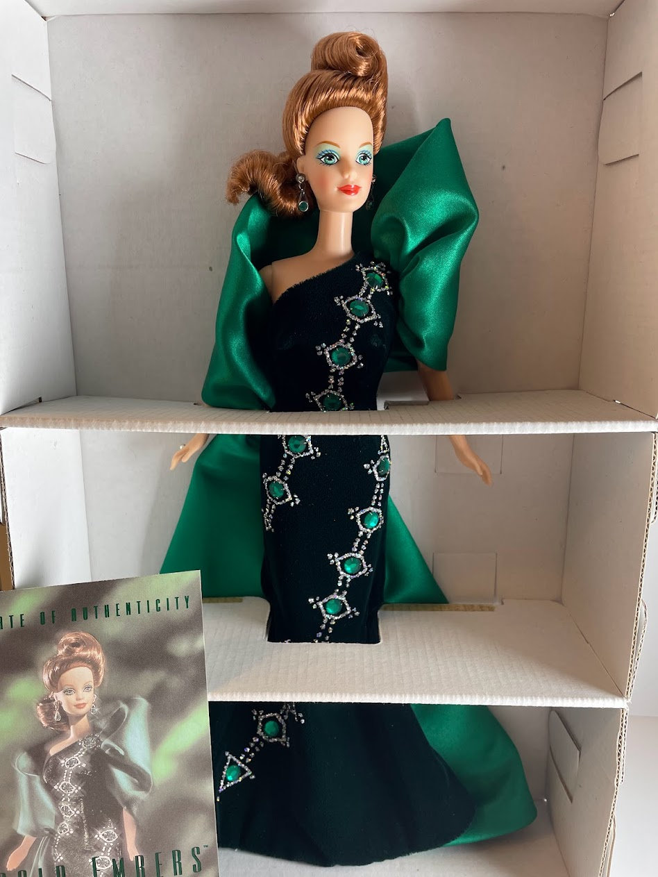 1996 Collectors Edition Emerald Embers Barbie (#15521) - the Jewel ...