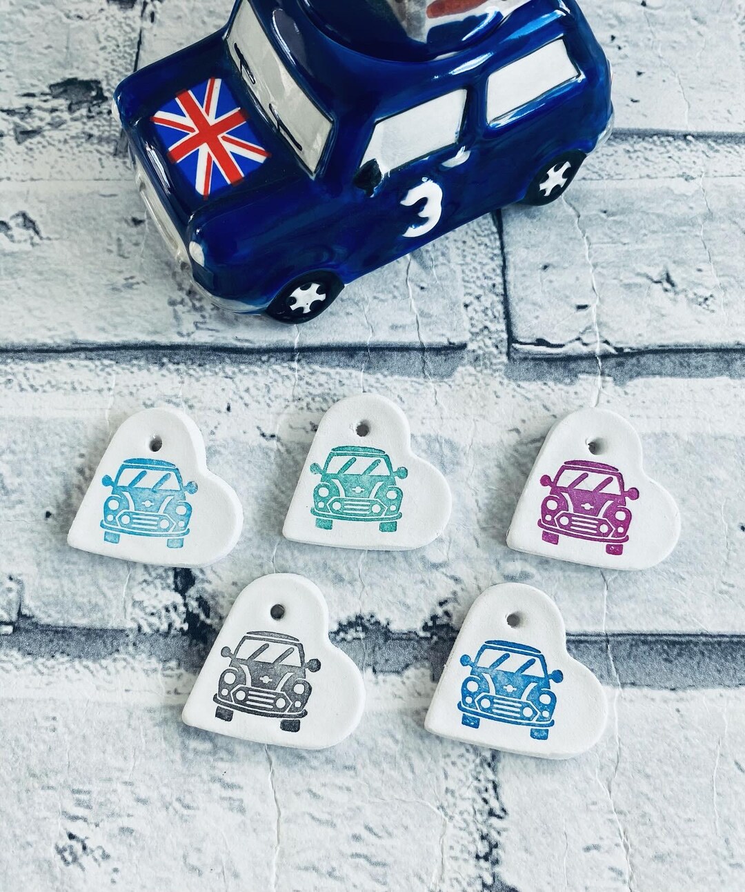 Mini Cooper Tags, Mini Car Gift Tags, Clay Hearts, the Italian Job ...