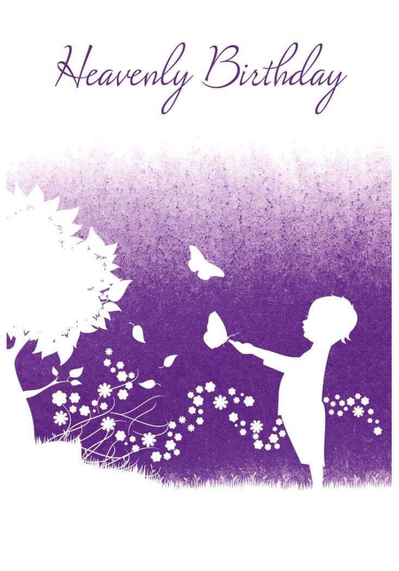 Heavenly Birthday Card Angel Baby Card Birthday Card Baby - Etsy