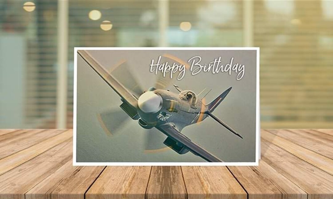 Spitfire Card, Card for Spitfire Fan, Male Birthday, Aeroplane Card ...