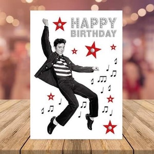 Elvis Lovers Card, Birthday Card, Music Lovers Card, the King Card ...
