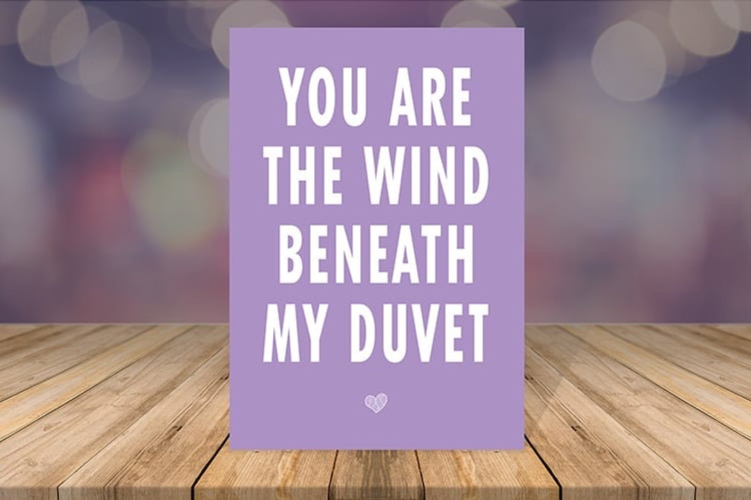 Funny Card, Wind Card, Birthday Card, Card for Partner, Humourous Card ...