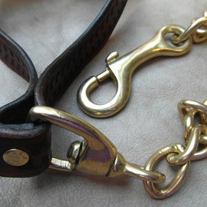 Leather Leash With Arm Cuff With Brass or Steel Chain BDSM - Etsy