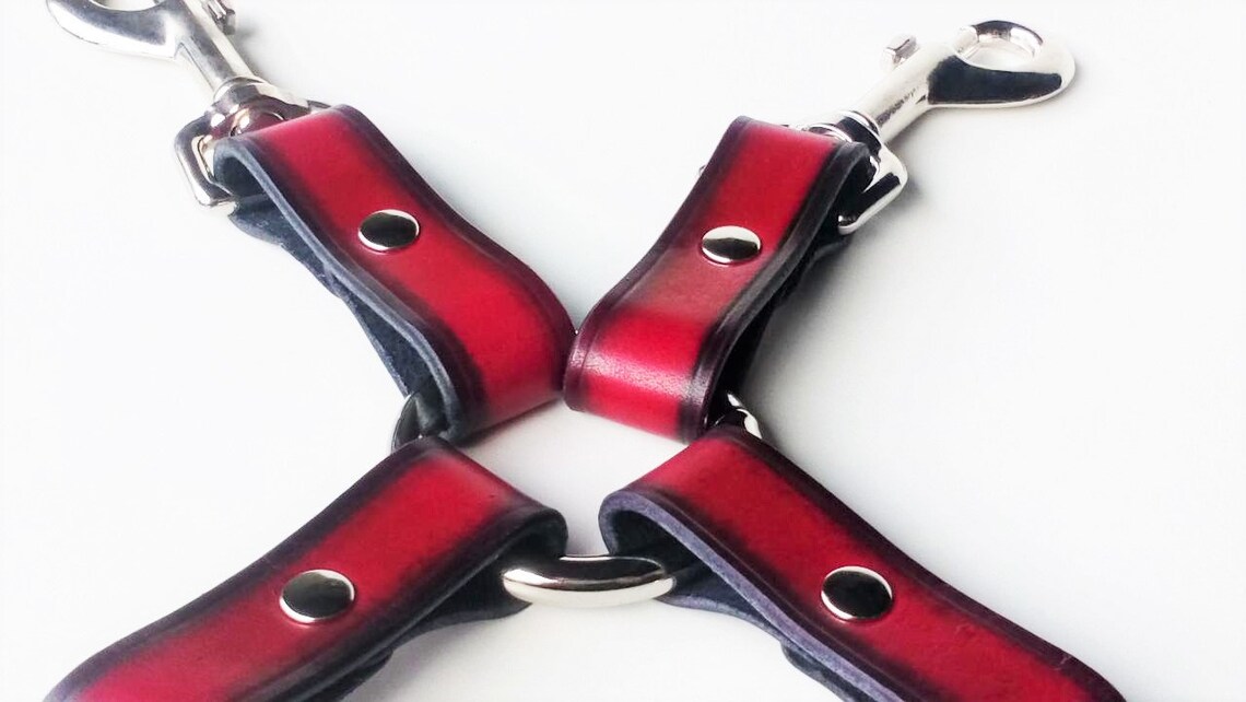 BDSM Hog Tie Leather Hog Tie Leather Restraints Sex Toy | Etsy