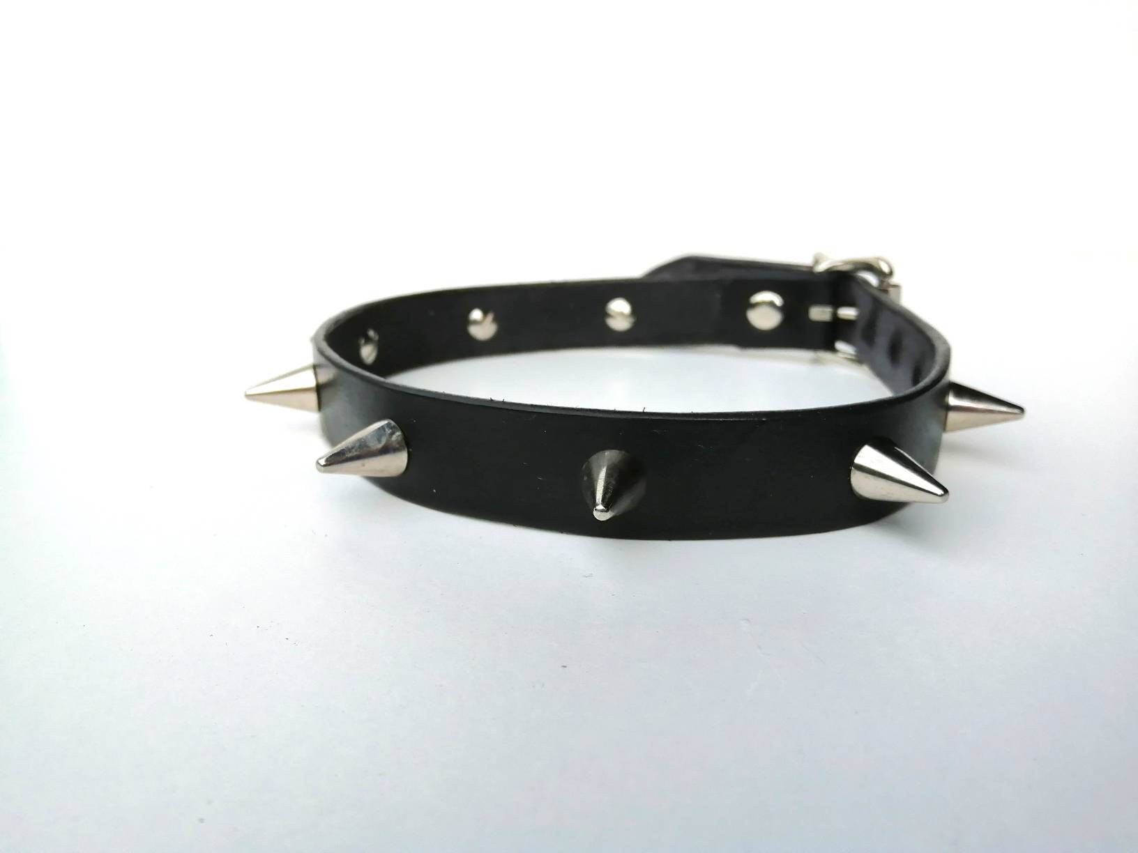 Human Collar Leather collar Spike collar Spike collar | Etsy