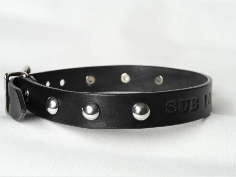 Submissive In Training Collar Leather Bdsm Collar First Etsy