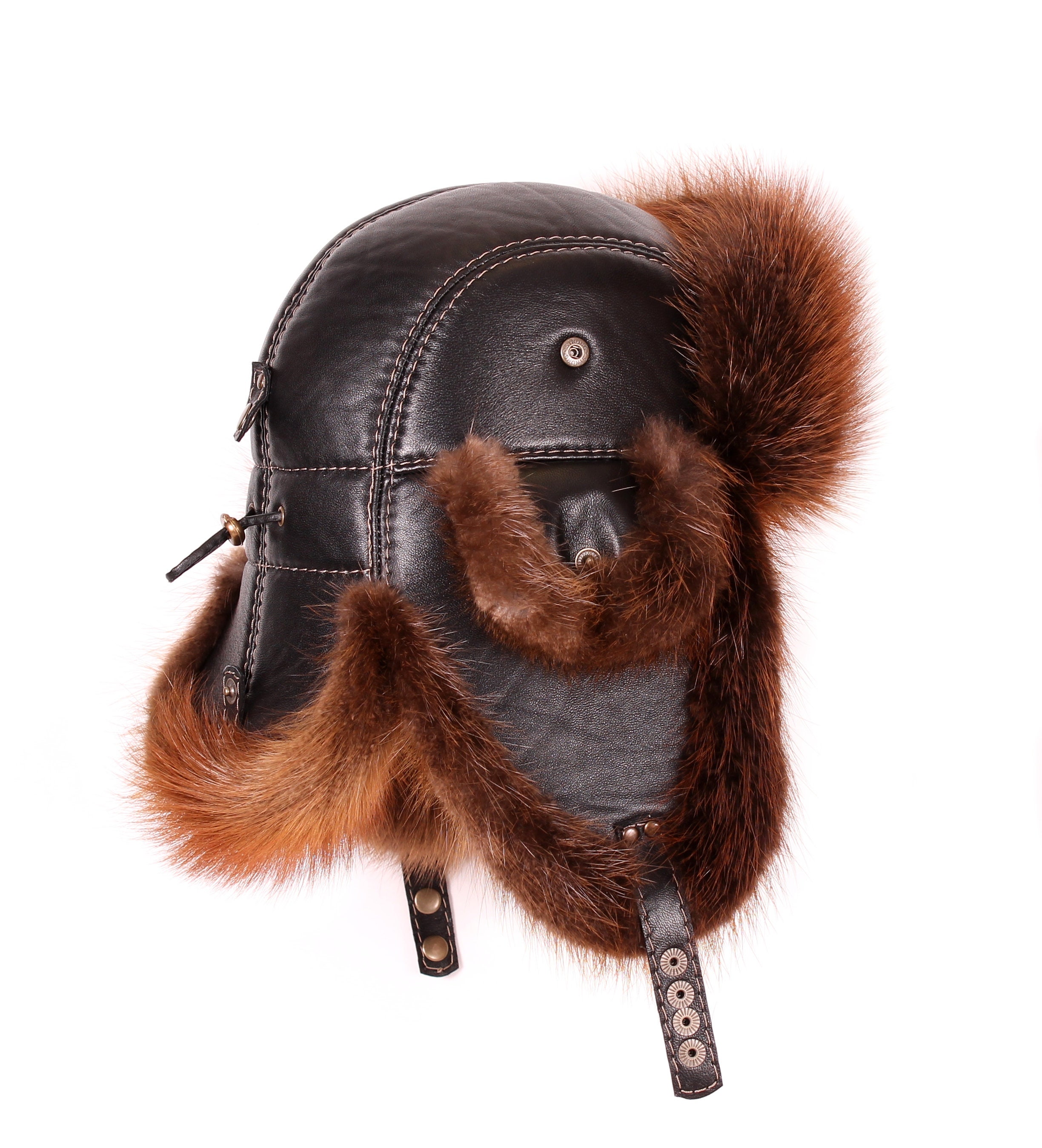 Gorgeous men's hat Beaver fur bomber hat Beaver hat | Etsy