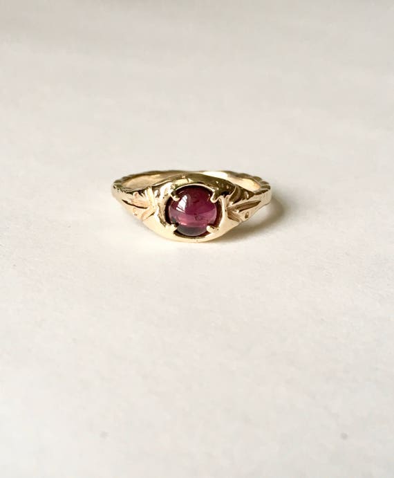 Garnet Garden Ring | Etsy