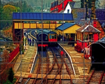 Ceramic Train Station - Etsy