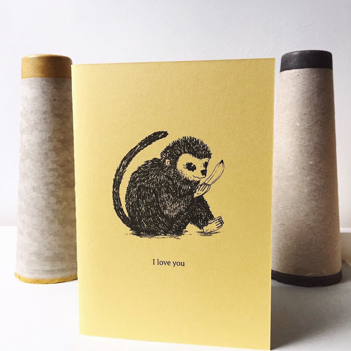 MONKEY LOVE New Original Valentine's Day Card With Illustration by ...