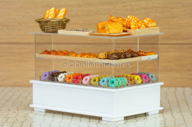 Dollhouse Miniatures L-shaped Bakery Counter With Assortment - Etsy