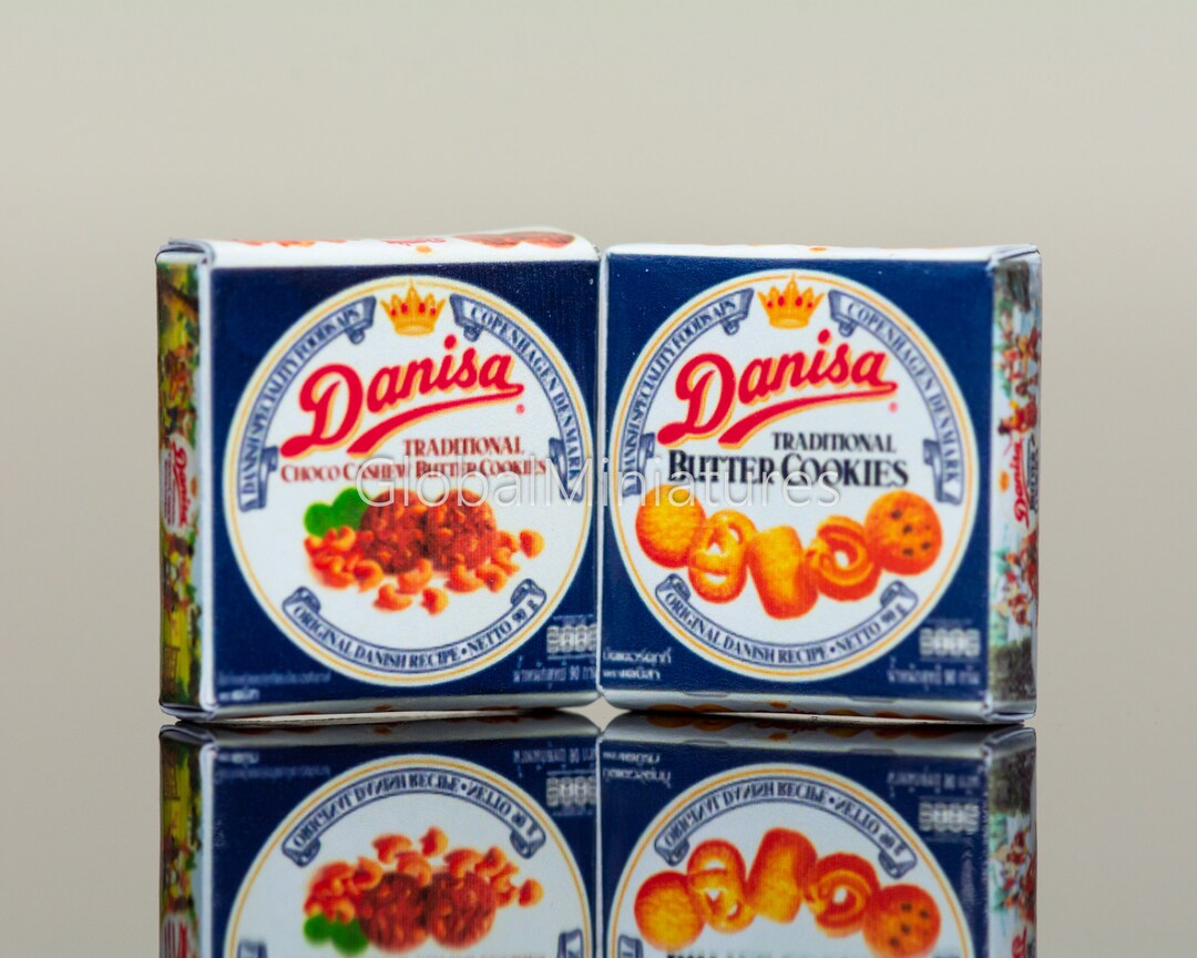 Dollhouse Miniatures Pair of Danisa Chocolate Chips With Cashew Nut and ...