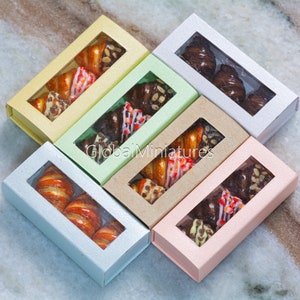 Dollhouse Miniatures Colorful Sliding Box of Premium Creamy, Chocolate ...