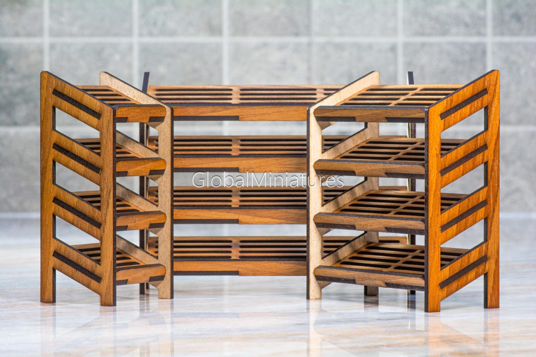 1:12 Scale Dollhouse Miniature Angled Bakery Rack Shelf - Unassembled ...