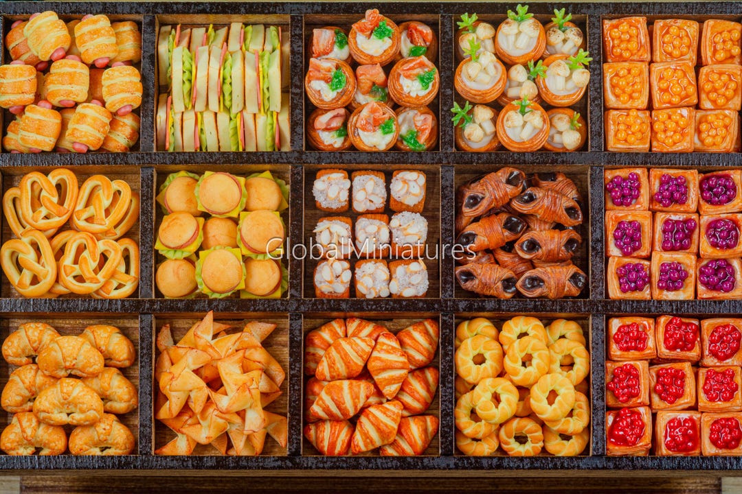 1:12 Scale Dollhouse Miniature Clay Pastry - Choose Your Type Bakery ...