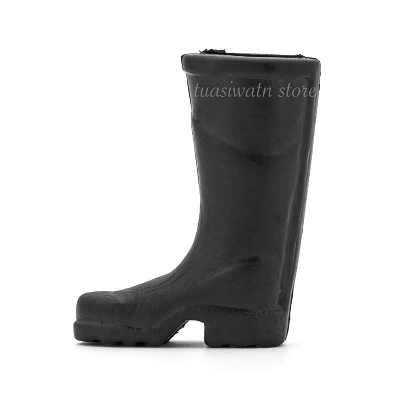 Dollhouse Miniatures Pair of Black Rubber Boots Shoes | Etsy
