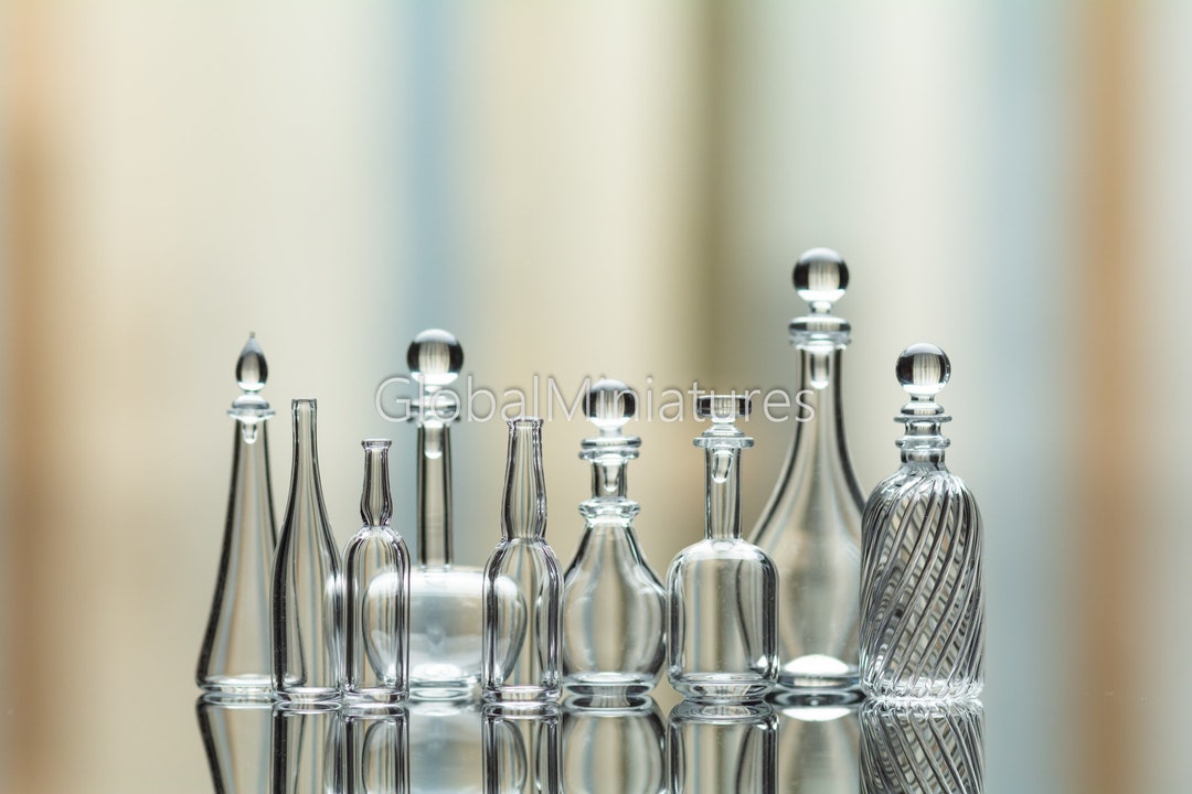 Dollhouse Miniatures Complete Collection of Crystal Clear Glass Potion ...