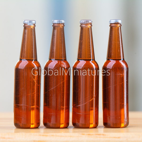 Dollhouse Miniature Beer Bottles - Etsy