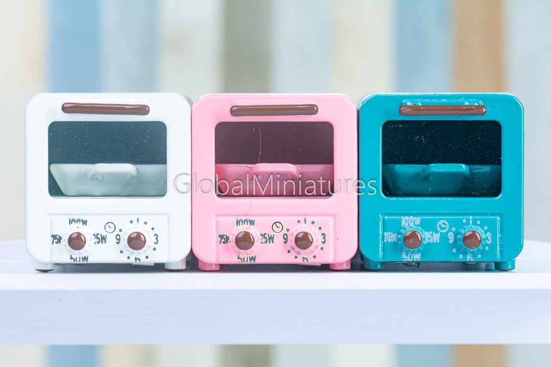Dollhouse Miniatures Pastel Color Electric Metal Bakery Oven With ...