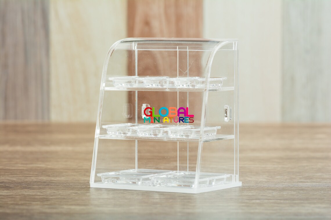 Dollhouse Miniatures Acrylic Bakery Showcase Shelf Full of | Etsy