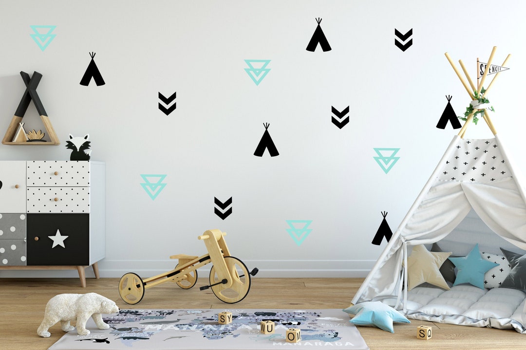 Teepee Wall Decal Stickers - Tribal Decals - Teepee - Tribal Decor ...