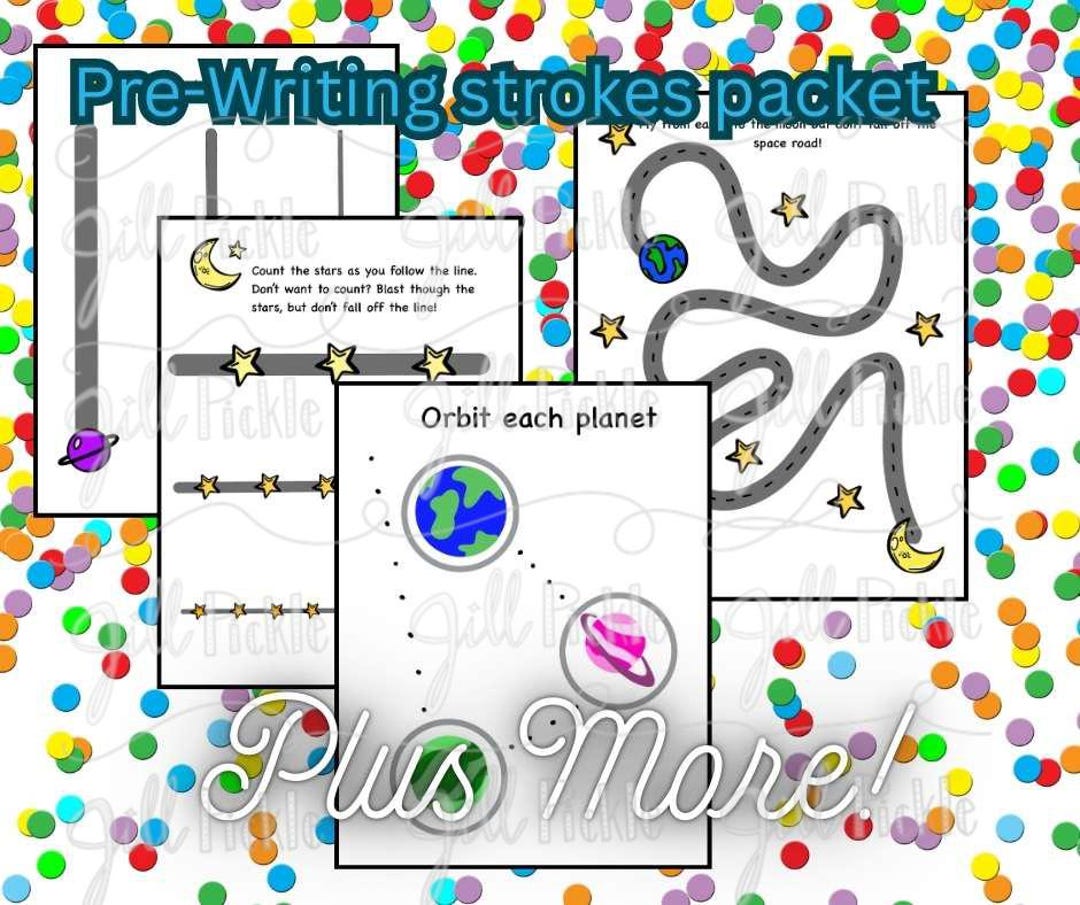 Ot-approved Pre-writing Packet - Space Theme - Rocket Ship Finger ...