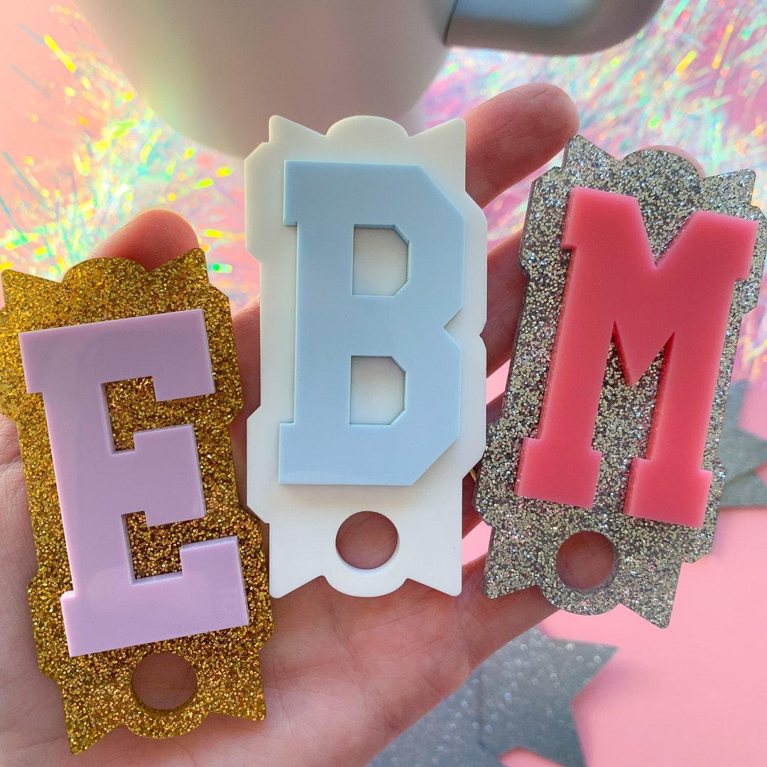 Tumbler Name Plate-varsity Letters Stoney Clover Inspired Custom ...