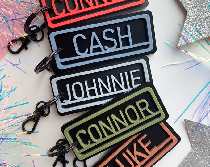 Backpack Name Keychains Backpack Name Tags Lunch Box Name Tag Bog Bag ...
