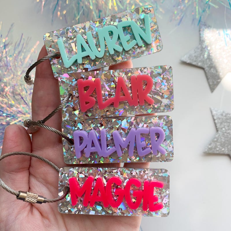 Acrylic Name Tag Tassel - Etsy