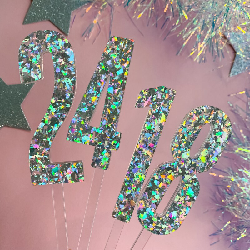 Glitter Cake Topper - Etsy