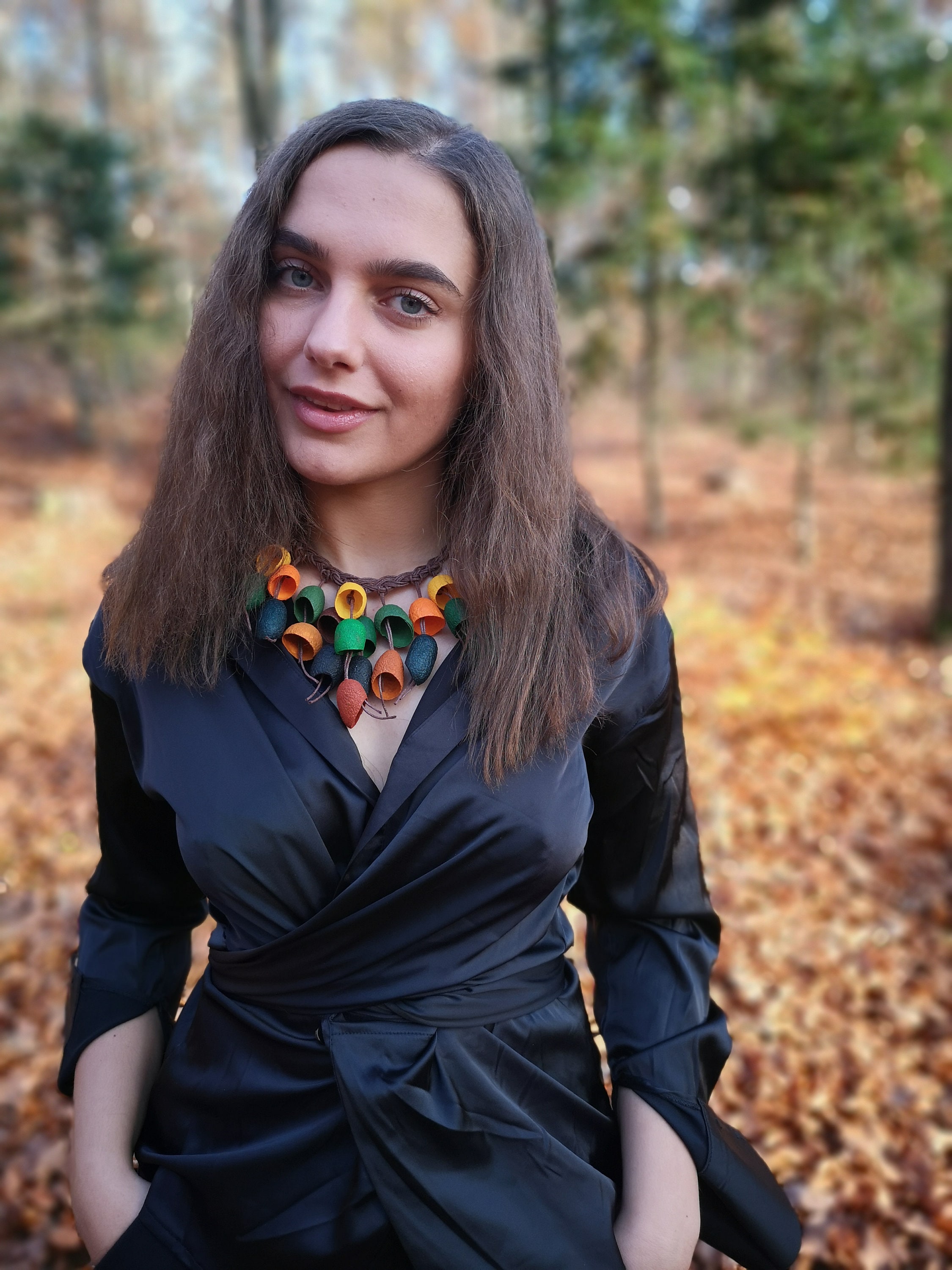 Autumn Silk Cocoon Necklace; Silkworm Cocoon Jewelry, Indian Summer ...