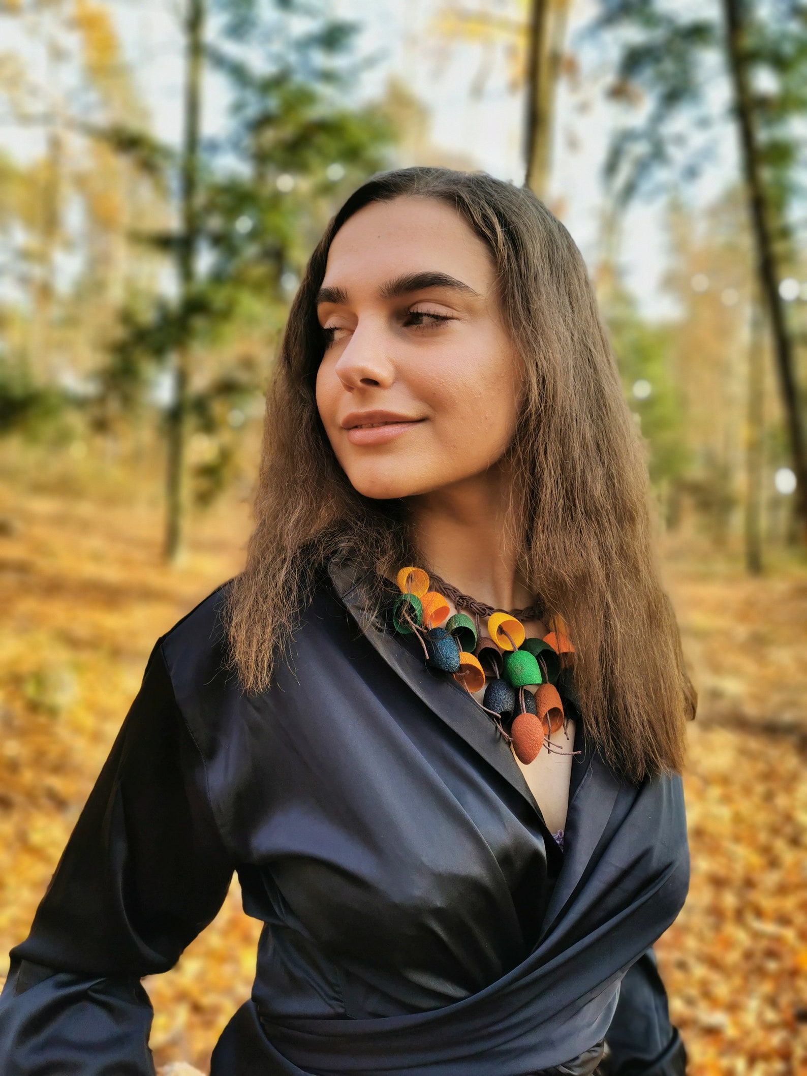 Autumn Silk Cocoon Necklace; Silkworm Cocoon Jewelry, Indian Summer ...