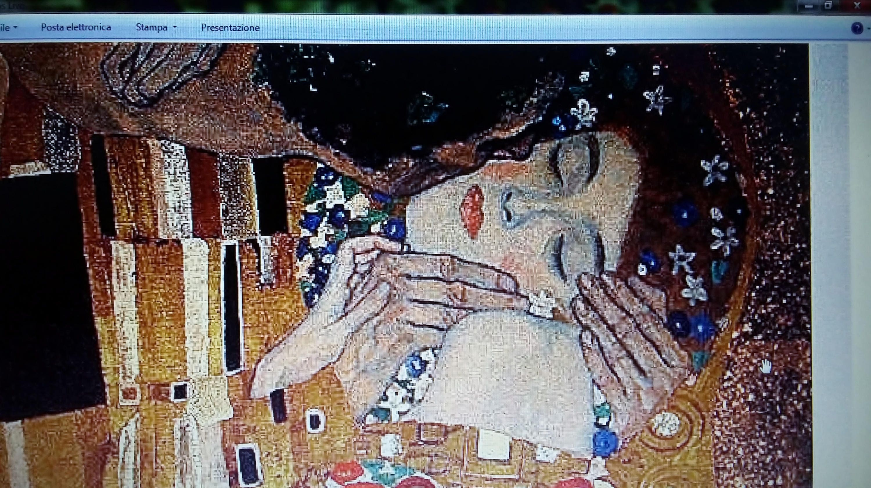 Klimt "Il Bacio" Copia Quadro famoso Disegno grafico artistico Disegno ...