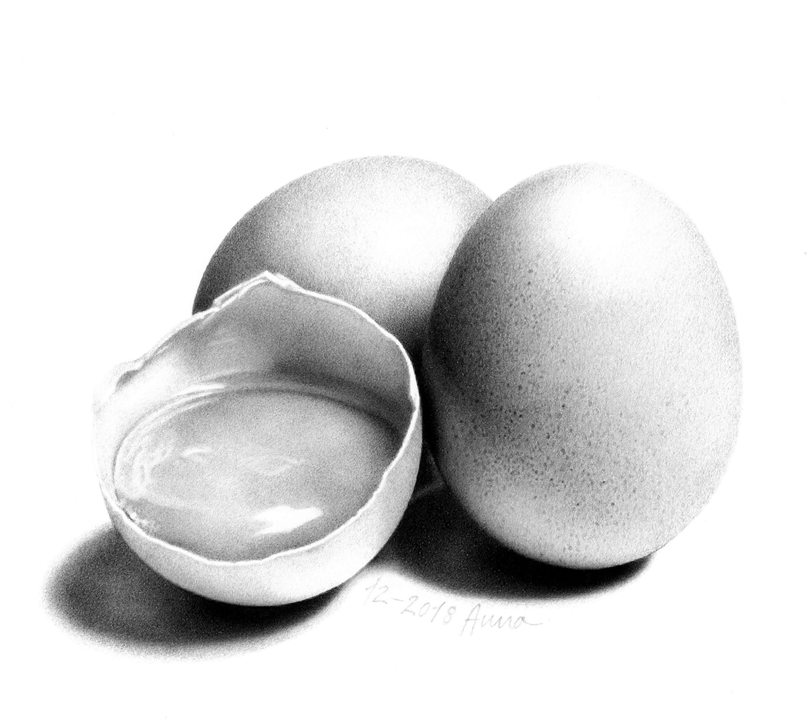 Egg Easter Eggs Pencil Drawing Black and White Portrait Drawing From ...