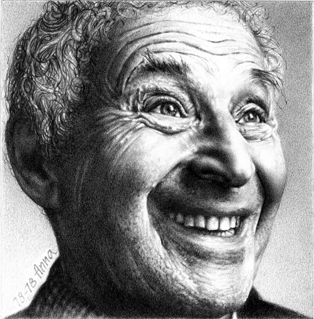 Custom Portrait Marc Chagall Pencil Drawing Grandparents Day Gift for ...